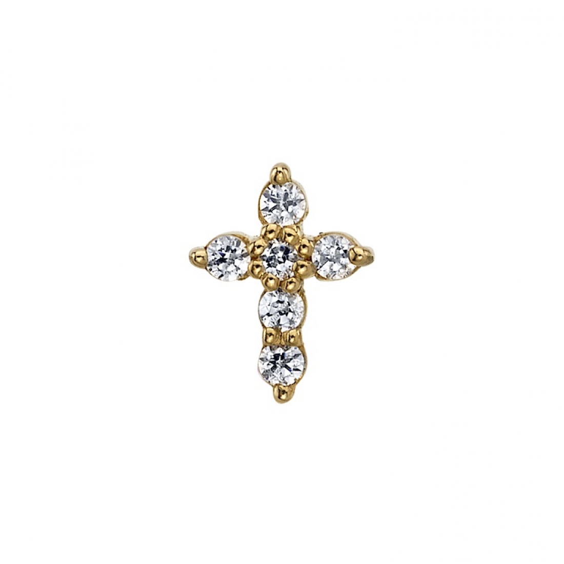 Tiny Micro Pave Cross 0726-500