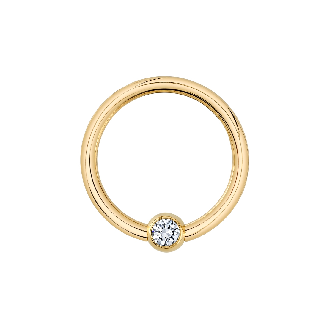 Fixed Bead Ring With Gem 2898